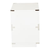 Home Square 2 Drawer Wood Veneer Cabinet in White - Set of 2 - Walmart.com