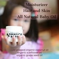 Organic Coconut Baby Oil Moisturizer for Newborns, Sensitive Dry Skin ...