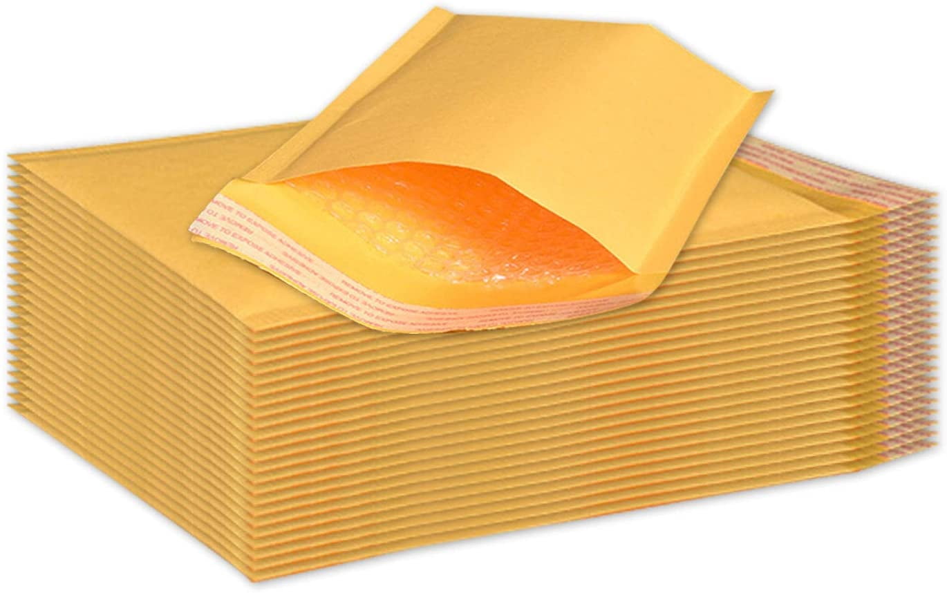 BM Paper 50Pcs Yellow Poly Bubble Mailers 6x10 Inch Padded Envelopes ...