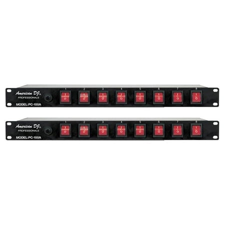 ADJ American DJ PC-100A 19 Inch Rack Light Power Distribution Center (2 ...