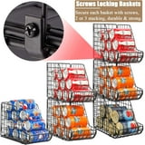 "Cosrack 3-Tier Stackable Can Organizer, Metal Wire Basket, Black, 12 ...