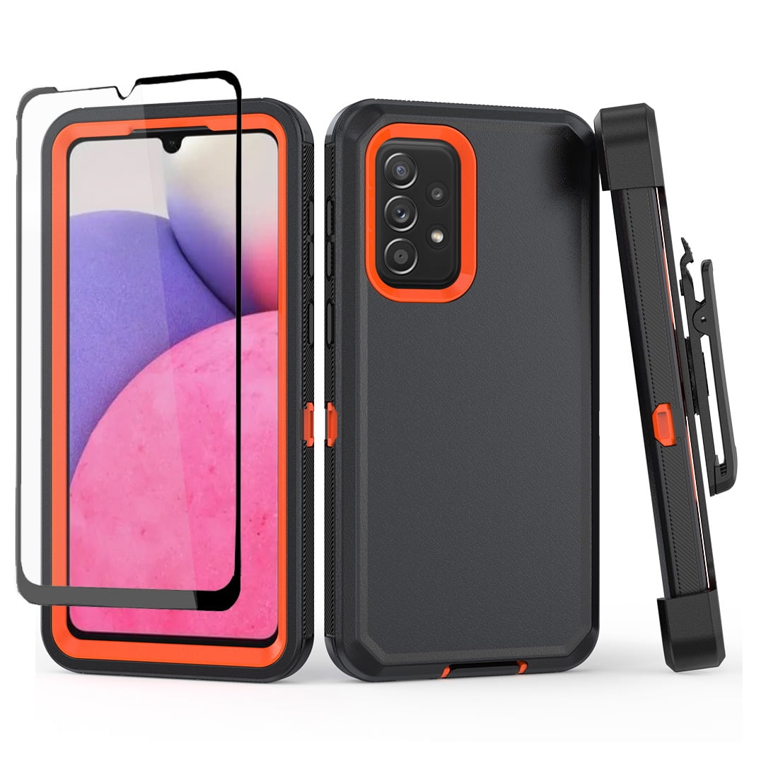 NIFFPD Samsung Galaxy A33 5G Case with Screen Protector Full-Body ...