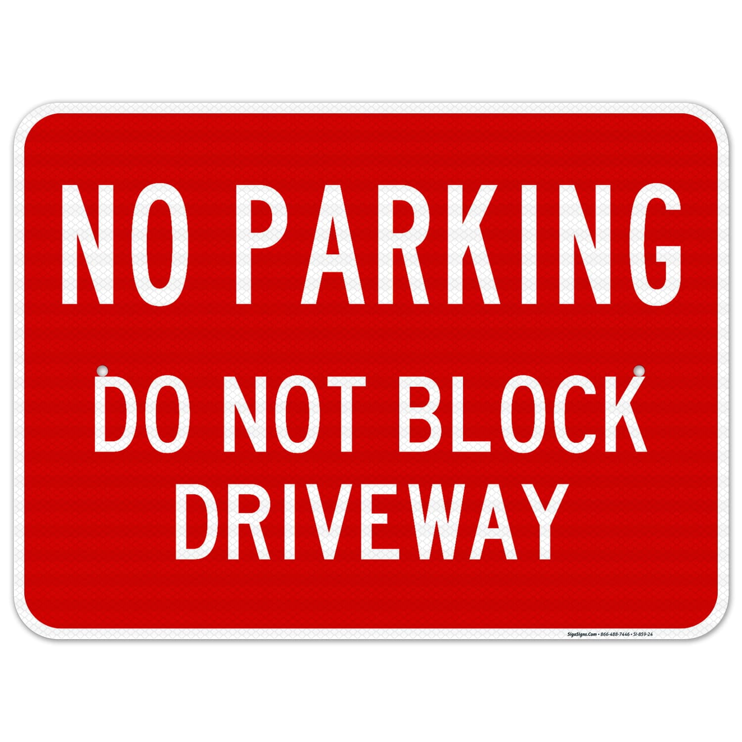 No Parking Do Not Block Driveway Sign, - Walmart.com