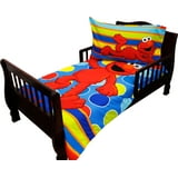 4pc Sesame Street Toddler Bedding Set Elmo Polka Dots Comforter and ...