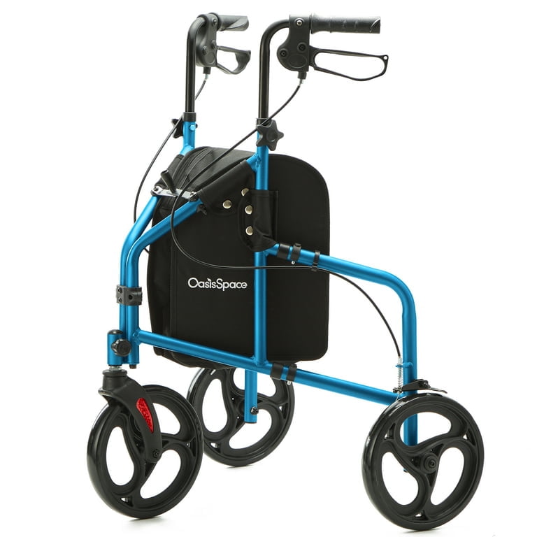 OasisSpace 3 Wheel Walker for Seniors - Lightweight and Foldable Three ...