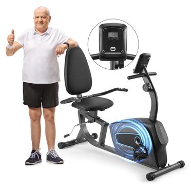 FDW Adjustable Seated Stationary Cycling Bike, Foldable with 8-Level ...