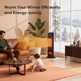 CONCETTA Tower Space Heater with Fireplace Effect – Oscillating ...