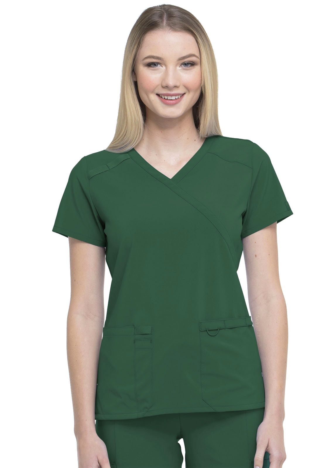 Dickies Eds Essentials Scrubs Top For Women Mock Wrap Dk625