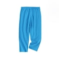 AHTJRT Capris for Girls Elastic Waist Knee Length Sweat Capris Stretchy ...