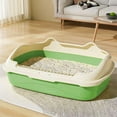Semi-Enclosed Side-Entry Cat Litter Box - Anti-Splash High-Bar Design ...