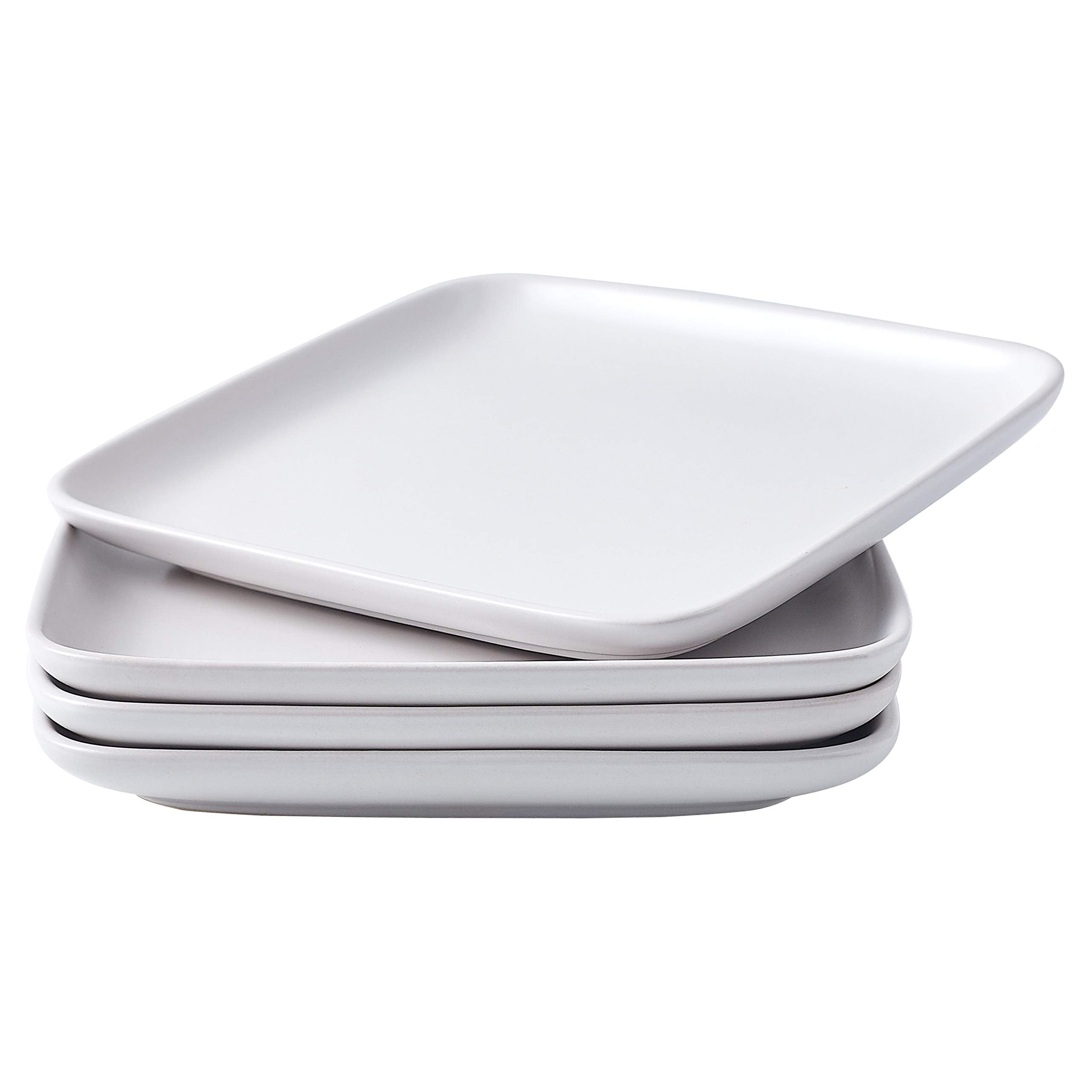 Bruntmor 10 Inch Set Of 4 Heavy Duty Ceramic Dinner Plates Elegant ...