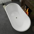 SOTUBX Free Standing Tub 67" Deep Soaking Bath Tub Contemporary Acrylic ...