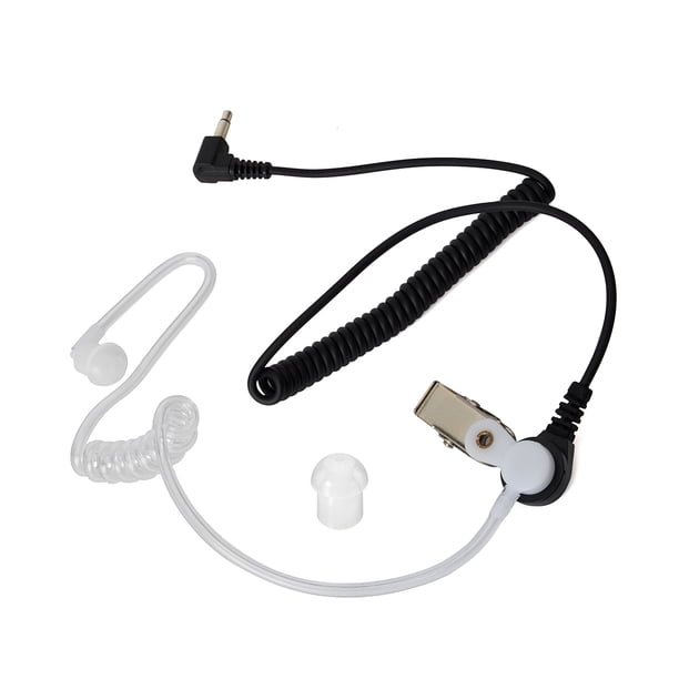 HYS 2.5mm Listen Only FBI Earpiece, Acoustic Tube Earphone - Walmart.com