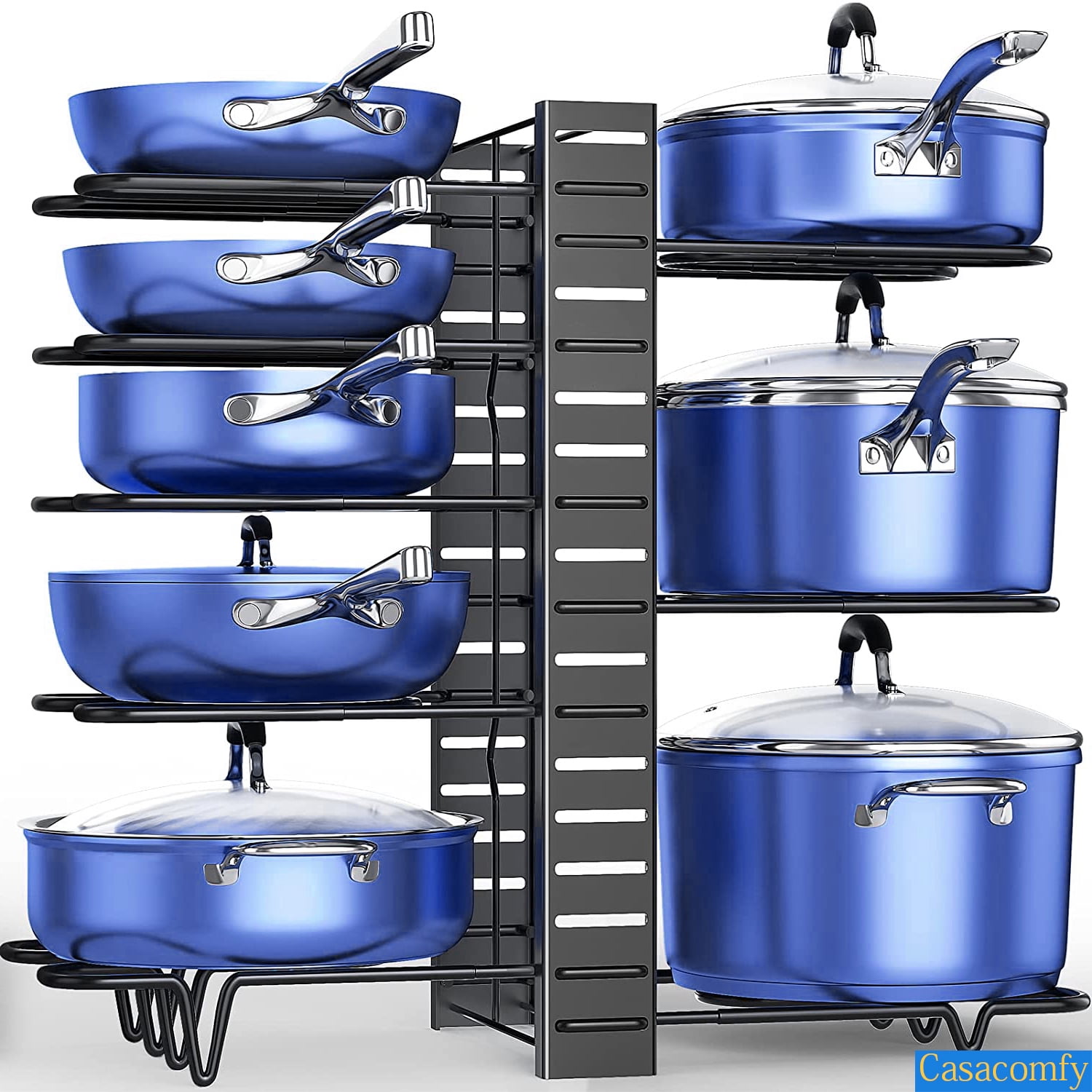 Adjustable Cupboard Organizer Holder Cabinet, Casacomfy, Black Kitchen ...