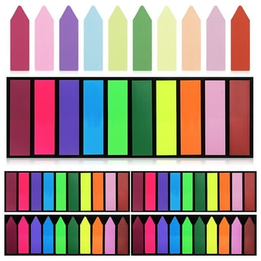 OWLKELA 1600 Pcs Page Markers Colored Sticky Index Tabs, Writable, 8C ...