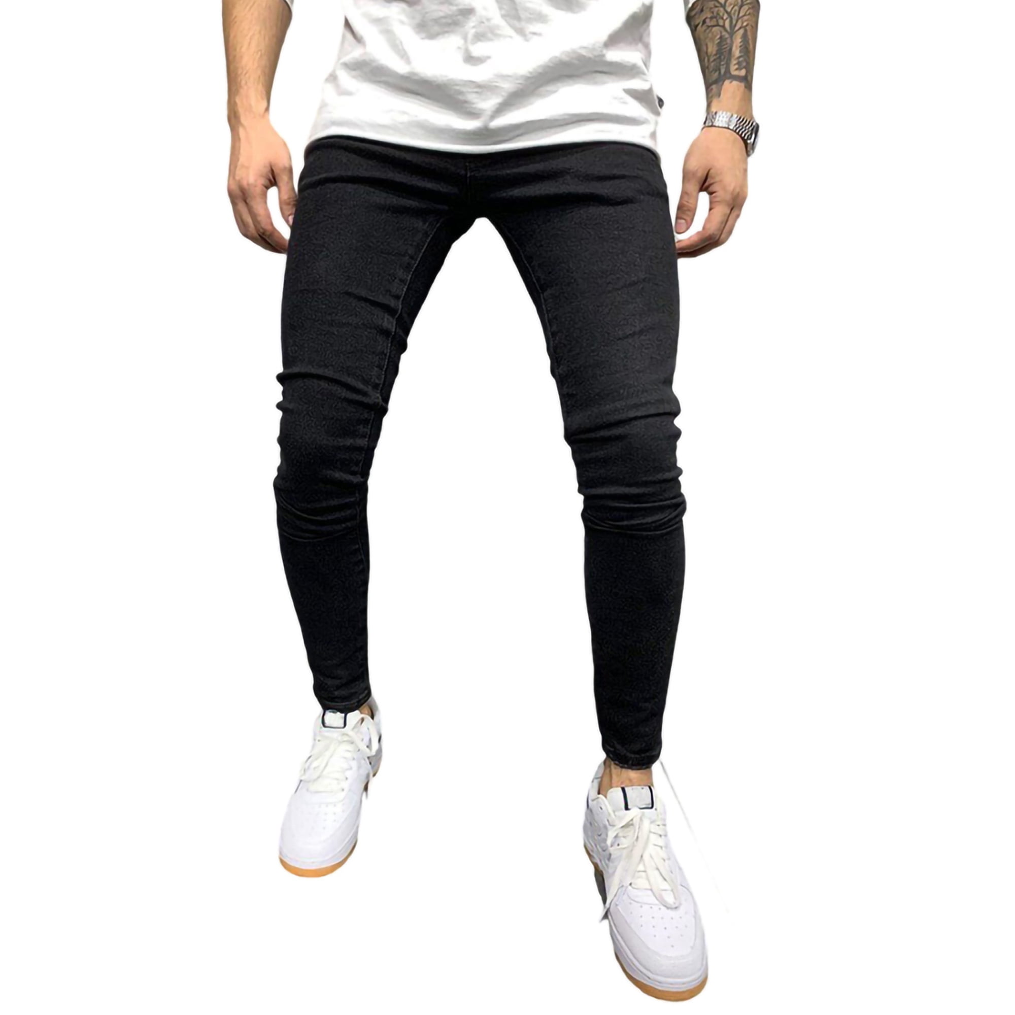 Click here for Fashnice Mens Stretch Trousers High Waist Skinny J... prices