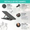 MOPHOTO 39"L x 18"W Wooden Pet Ramp for Dogs, Folding Pets Ramp with ...
