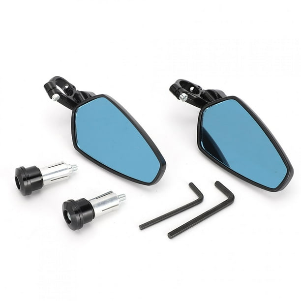 7/8in Handlebar Bar End Side Mirrors Aluminum Alloy 360 Degree Rotation ...