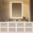 28"x 20" LED Bathroom Mirror with Stepless Dimmable, Backlight Wall ...