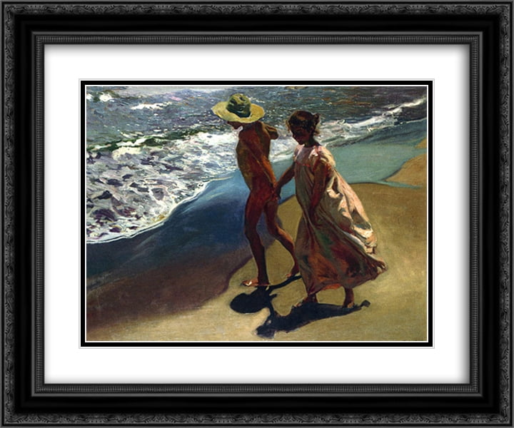 Joaquin Sorolla 2x Matted 24x20 Black Ornate Framed Art Print To The