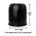 4 Black Push Through 4.25 Center Caps - Auto/Truck/Trailer Wheels and ...