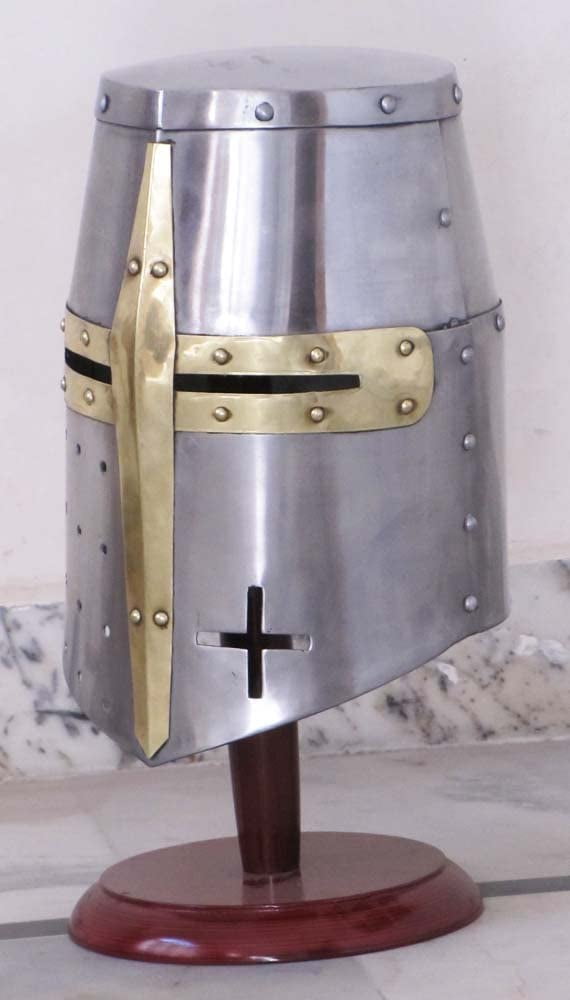 Thor Instruments Medieval Templar Crusader Knight Armor Helmet Rustic ...