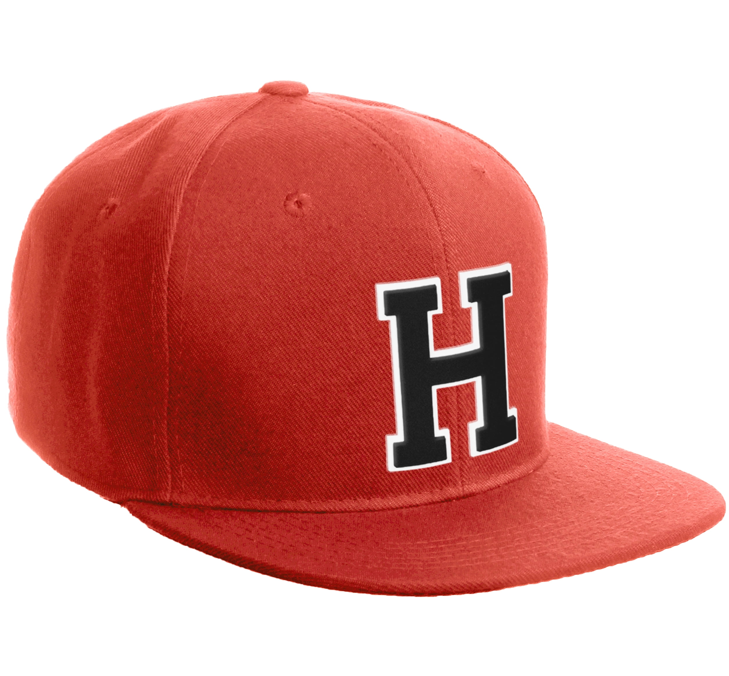 Daxton Classic Snapback Hat Custom A to Z Initial Varsity Letters, Red ...