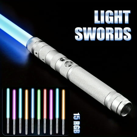 2-in-1 Light Up Saber, Sword For Kids, RGB 15 Colors LED Dual Laser ...