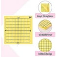 Mr. Pen- Graph Paper Sticky Notes, 6 Pads, 3x3 Inch, Bright Colors ...