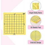 Mr. Pen- Graph Paper Sticky Notes, 6 Pads, 3x3 Inch, Bright Colors ...