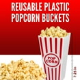 Reusable Plastic Popcorn Buckets 7.25 in Empty Containers for Home ...