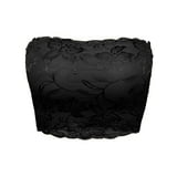3 Pieces Lace Bra Lace Bandeau Floral Seamless Lace Tube Stretchy Lace ...