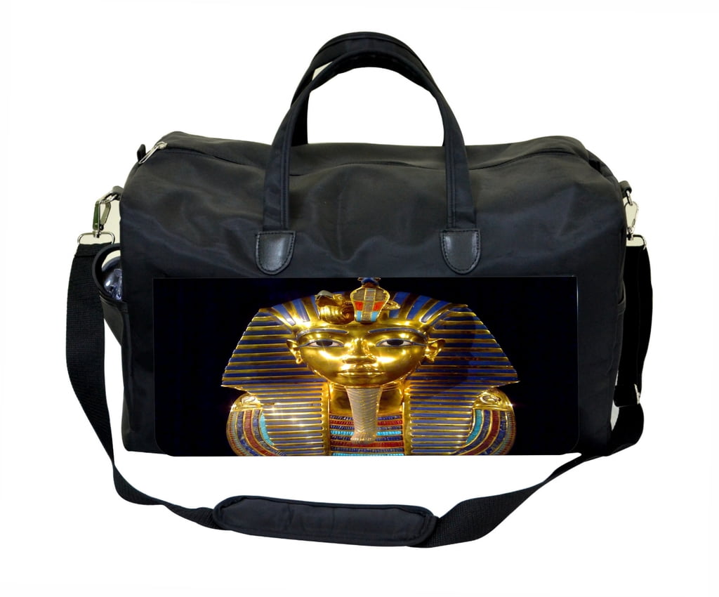 King Tut Large Black Duffel Style Weekender Carry On Satchel Bag ...