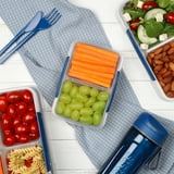 Sistema 1.4 Cup Small Split To Go Food Storage Container, Blue ...