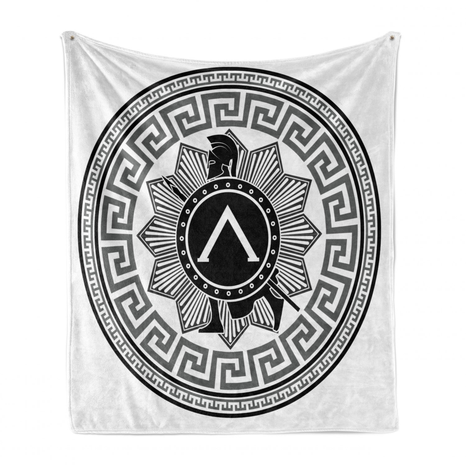 Retro Soft Flannel Fleece Throw Blanket, Concept of Greek Pattern ...