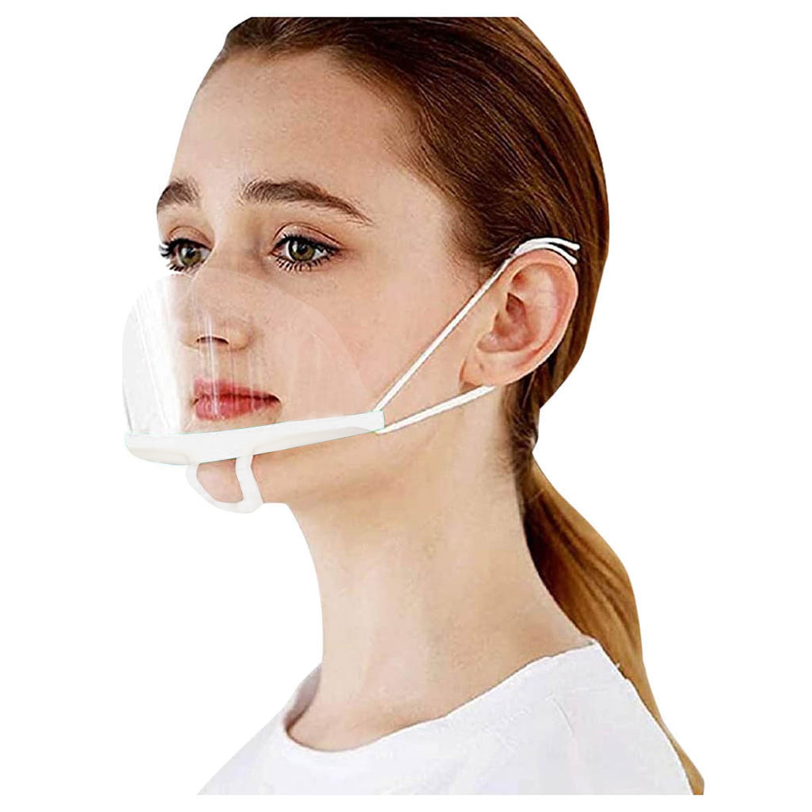 30 PCS Work Wear Men Women Transparent Plastic Mask Chef Kitchen ...