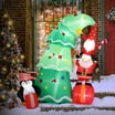 Zimtown 6FT Inflatables Snowman with Three Penguins Outdoor Christmas ...