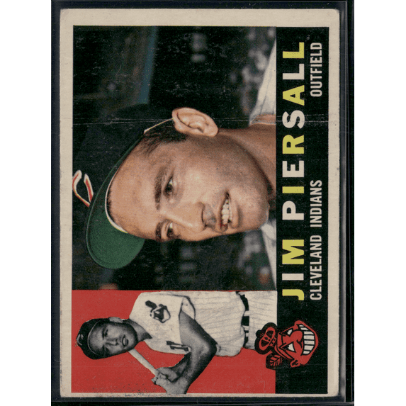 1960 Topps JIM PIERSALL #159 Print Line Wax Stain Light Wrinkle ...