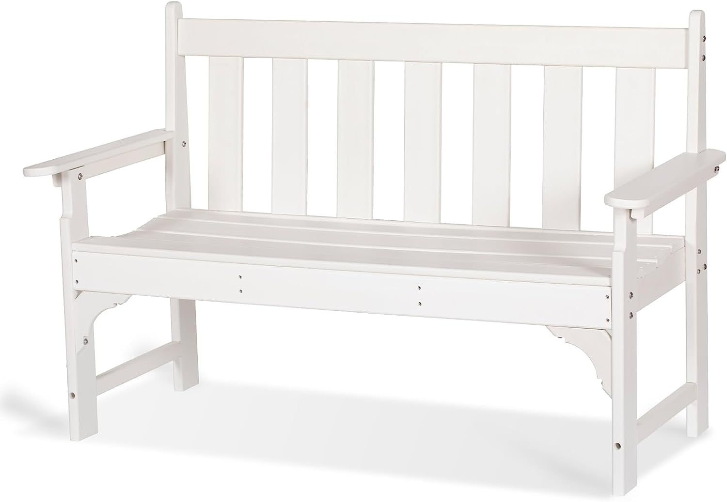 NALONE Outdoor Bench, HDPE All Weather Patio Bench Load up to 800 Lbs ...