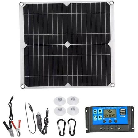100W Solar Panel Kit attery Charger Off Grid System for Homes RV oat ...