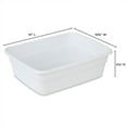 Sterilite Small Portable Rectangle Plastic 8 Qt Dish Pan, White (24 ...