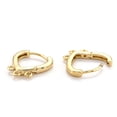 20pc Brass Huggie Hoop Earring Findings with Horizontal Loop Long ...