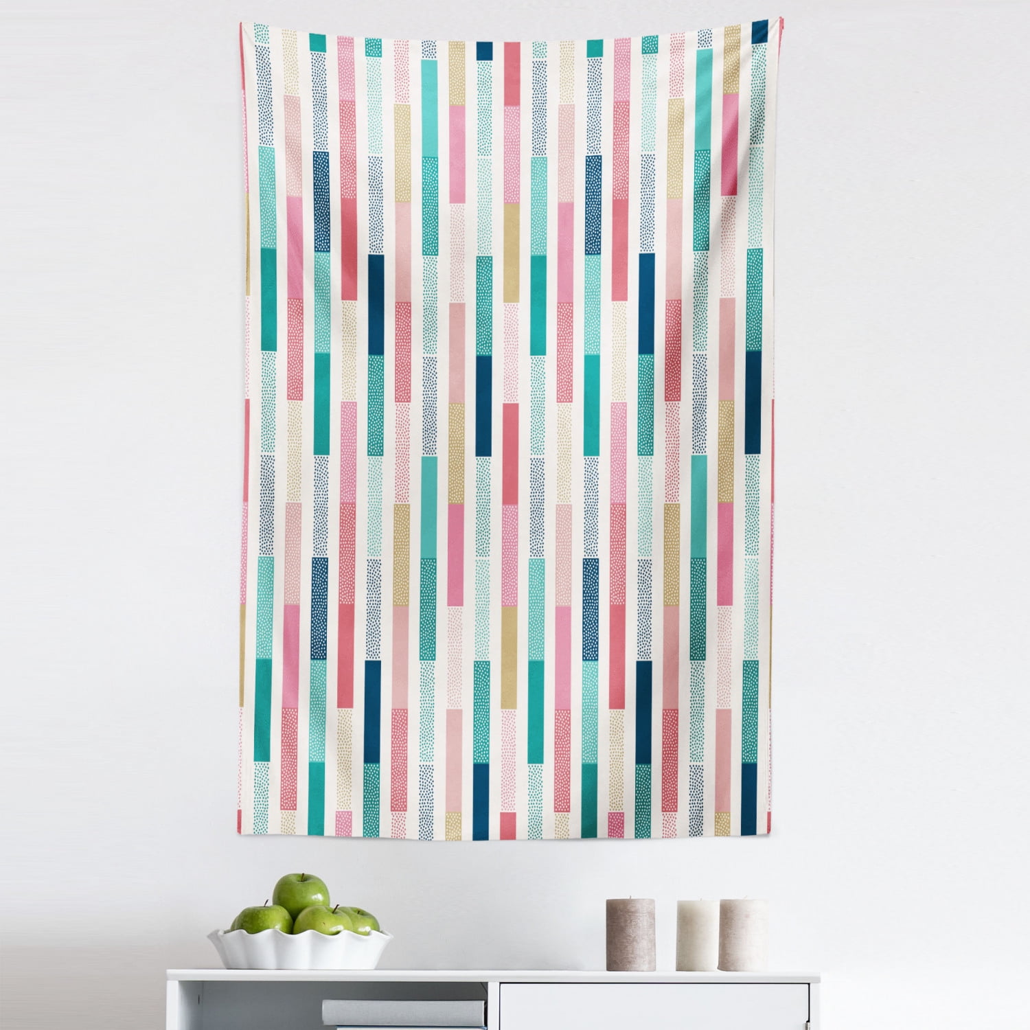 Abstract Tapestry, Contemporary Avant-Garde Style Color Stripes ...