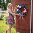 American Flag Wreath, Independence Day Decor, 60cm Rose Wreath, Door ...