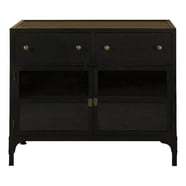 Zamora 3-drawer Accent Cabinet Natural and Antique Brass - Walmart.com