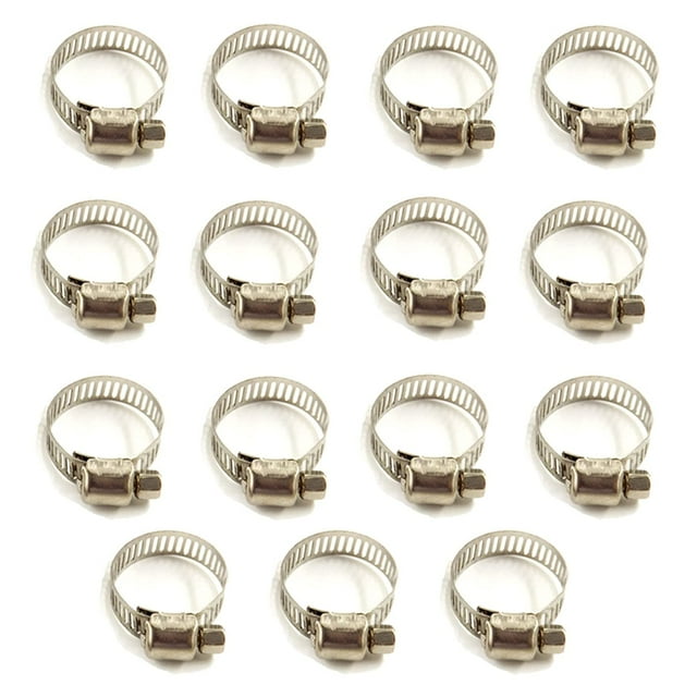 ALL-CARB 50Pcs 3/4-1 Inch Worm Gear Hose Clamp Adjustable Stainless ...