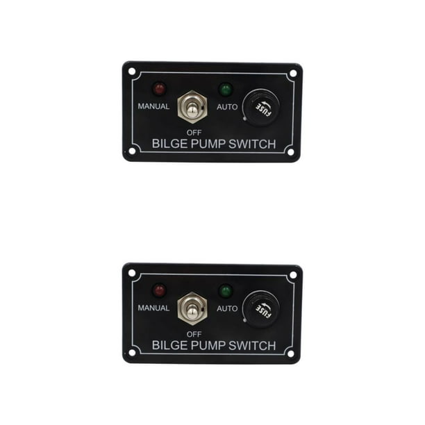 Destyer Black Pump Switch Panel Toggle Manual Off Bilge Pump Boat Rv ...