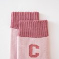 ASEIDFNSA Kids Crew Socks 5-Pack with Letter Patch Stripe Pattern and ...