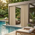 Outdoor Curtains Beige 84"W x 108"L (Pack of 2) - Walmart.com