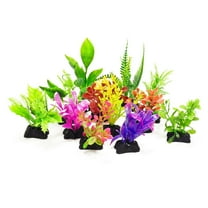 AQUATOP PD-MULTI2 12 Pack 3 Inch Small Weeds Plastic Aquarium Plants ...